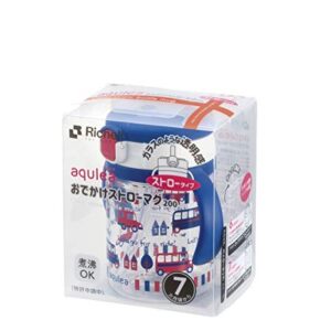 Richell Aqulea Outing Straw Mug 200ml Navy