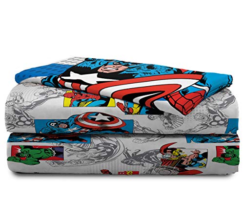 Jay Franco Comics Avengers Good Guys 4 Piece Twin Bed Set (Offical Marvel Product)