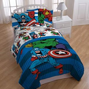 Jay Franco Comics Avengers Good Guys 4 Piece Twin Bed Set (Offical Marvel Product)