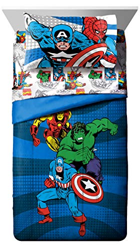 Jay Franco Comics Avengers Good Guys 4 Piece Twin Bed Set (Offical Marvel Product)