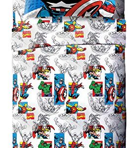 Jay Franco Comics Avengers Good Guys 4 Piece Twin Bed Set (Offical Marvel Product)