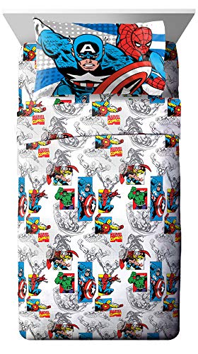 Jay Franco Comics Avengers Good Guys 4 Piece Twin Bed Set (Offical Marvel Product)