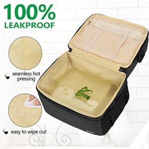 Teamoy Breast Pump Bag Tote with Cooler Compartment for Breast Pump, Cooler Bag, Breast Milk Bottles and More, Double Layer Pumping Bag for Working Moms, Black(Bag Only)