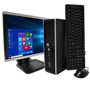 hp elite desktop pc computer intel core i5 3.1-ghz, 8 gb ram, 1 tb hard drive, dvdrw, 19 inch lcd monitor, keyboard, mouse, wireless wifi, windows 10 (renewed)