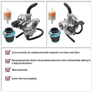 PZ19 Carburetor 50cc 70cc 90cc 110cc 125cc Replacement for ATV Dirt Bike Go Kart with Air Filter