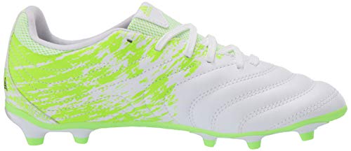 adidas Men's Copa 20.3 Firm Ground Soccer Shoe, White/Black/Signal Green, 7.5 M US