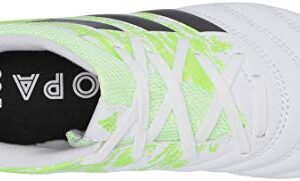 adidas Men's Copa 20.3 Firm Ground Soccer Shoe, White/Black/Signal Green, 7.5 M US