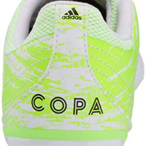 adidas Men's Copa 20.3 Firm Ground Soccer Shoe, White/Black/Signal Green, 7.5 M US