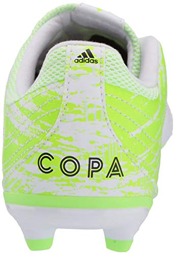 adidas Men's Copa 20.3 Firm Ground Soccer Shoe, White/Black/Signal Green, 7.5 M US