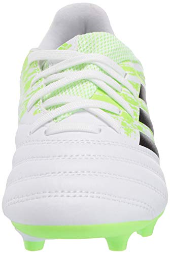 adidas Men's Copa 20.3 Firm Ground Soccer Shoe, White/Black/Signal Green, 7.5 M US