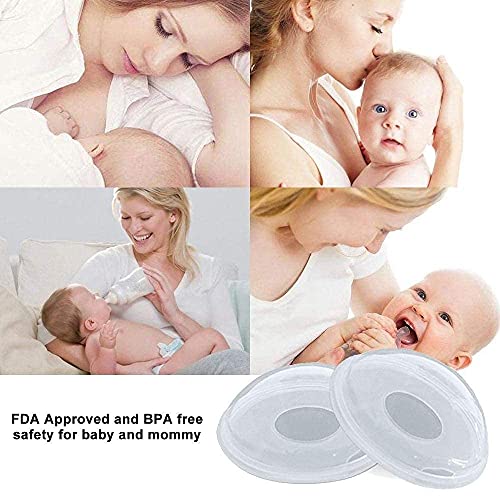 Breast Milk Leaking Storage Collection Shell Nursing Mom for Breastfeeding Nipple Cups Reusable Washable(2 Pack)