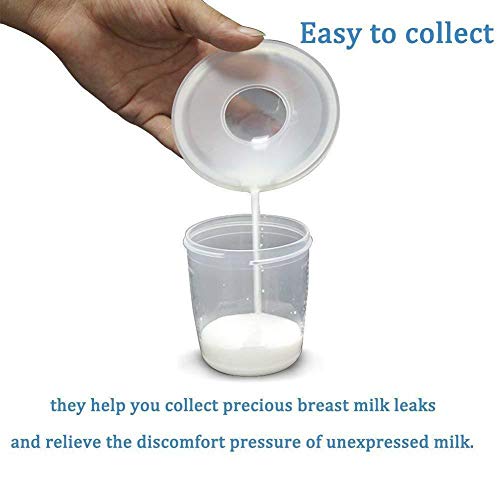 Breast Milk Leaking Storage Collection Shell Nursing Mom for Breastfeeding Nipple Cups Reusable Washable(2 Pack)