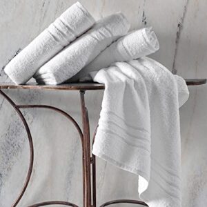 Hammam Linen White Bath Towels 4-Pack - 27x54 Soft and Absorbent, Premium Quality Perfect for Daily Use 100% Cotton Towel 600 GSM