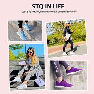 STQ Women¡¯s Slip On Walking Shoes Lightweight Casual Running Sneakers Purple 6