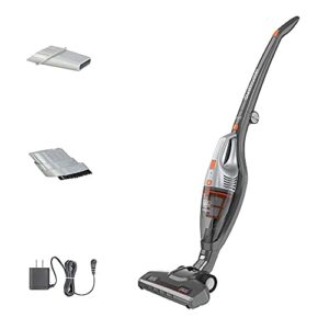 black+decker powerseries cordless stick vacuum cleaner & hand vac, 2-in-1, titanium gray (hsvb420j)