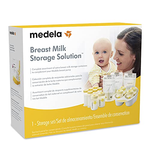 Medela Breast Milk Storage Solution Set, Breastfeeding Supplies & Containers, Breastmilk Organizer, Made Without BPA