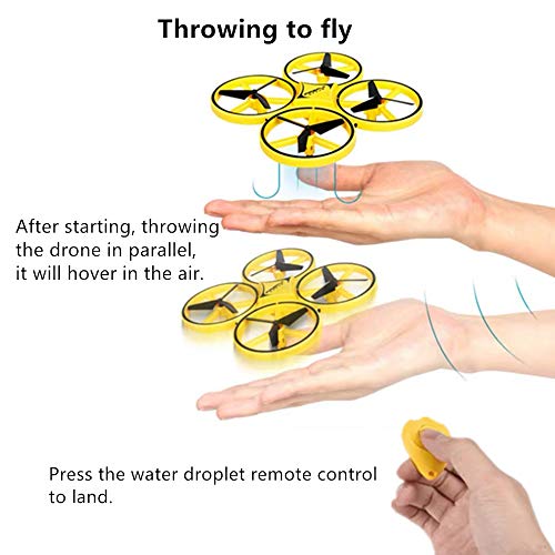 ForBEST Gesture Control Drone Rc Quadcopter Aircraft Hand Sensor Drone with Smart Watch Controlled, 2 batteries, 360° Flips, Led Light, 3 Modes, USB Cable, Best Gift for Kid