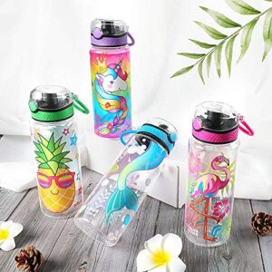 Cute Water Bottle for School Kids Girls, BPA FREE Tritan & Leak Proof & Easy Clean & Carry Handle, 23oz/ 680ml - Pineapple