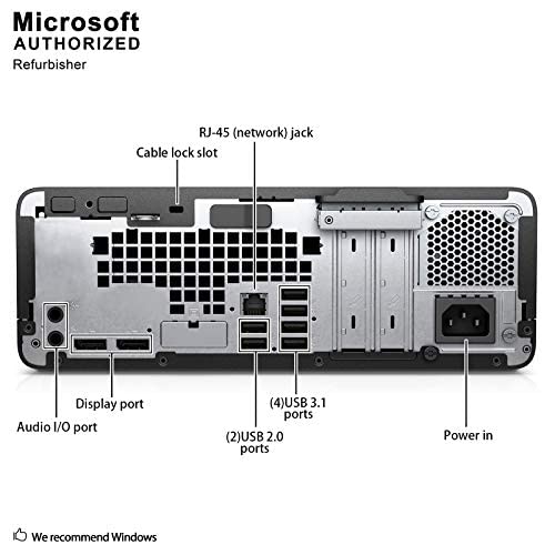 HP Business Desktop ProDesk 600 G3 SFF Computer - Intel Core i5-6500 3.2GHz / 16GB RAM / 512GB SSD/Windows 10 Professional (Renewed)