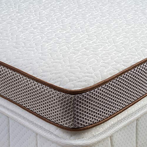 BedStory 2 Inch Memory Foam Mattress Topper, Gel Infused Toppers for Queen Size Bed, Premium Mattress Pad with Removable Soft Cover, Ventilated Design & High-Density Memory Foam