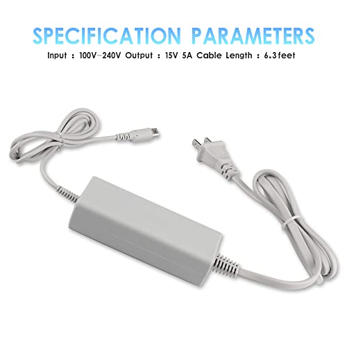 Xahpower Charger for Wii U Gamepad AC Power Adapter Charger for Nintendo Wii U Gamepad Remote Controller