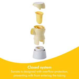 Medela Sonata Smart Breast Pump, Hospital Performance Double Electric Breastpump, Rechargeable, Flex Breast Shields, Touch Screen Display, Connects to Mymedela App, Lactation Support