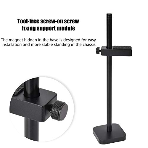 Graphics Card GPU Brace Support, Holder Bracket, Portable Aluminum Polishing Graphics Card Holder Stand Jack Adjustable Bracket Support (Black)