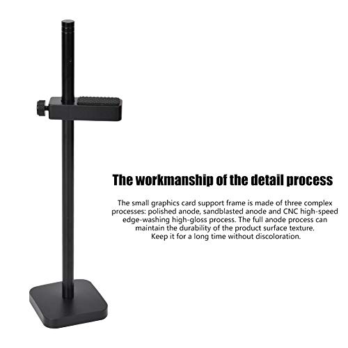 Graphics Card GPU Brace Support, Holder Bracket, Portable Aluminum Polishing Graphics Card Holder Stand Jack Adjustable Bracket Support (Black)