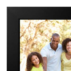 Americanflat Hinged 8x10 Picture Frame in Black - Double Picture Frame with Engineered Wood and Shatter Resistant Glass for Tabletop Display