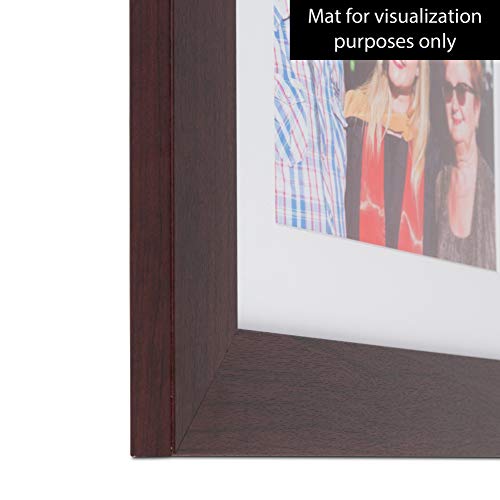 ArtToFrames 25x38 Inch Brown Picture Frame, This 2" Custom Poster Frame is Rich Mahogany Frame, for Your Art or Photos, 2WOMFRBW74039-25x38