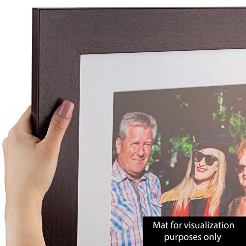 ArtToFrames 25x38 Inch Brown Picture Frame, This 2" Custom Poster Frame is Rich Mahogany Frame, for Your Art or Photos, 2WOMFRBW74039-25x38