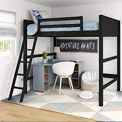 DHP Denver Full Size Loft, Black bed