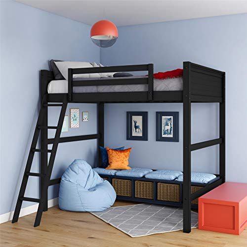 DHP Denver Full Size Loft, Black bed