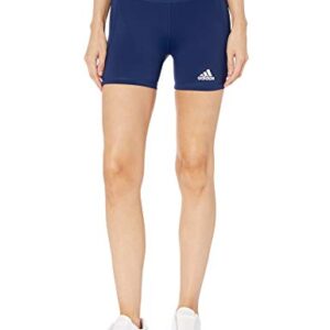 adidas Women's Alphaskin Volleyball 4-Inch Short Tights Team Navy Blue/White M4