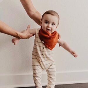 Kishu Baby Indi - Premium GOTS Certified Organic Bandana Scarf Bib (Rust)