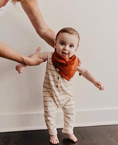 Kishu Baby Indi - Premium GOTS Certified Organic Bandana Scarf Bib (Rust)