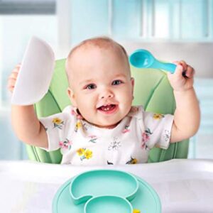 Silicone Detachable Toddler Meal Tray - Portable Non-Slip Suction Cup for Kids Babies and Kids