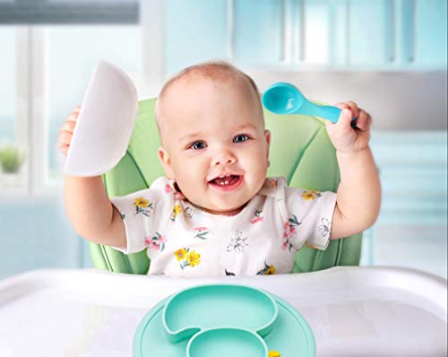 Silicone Detachable Toddler Meal Tray - Portable Non-Slip Suction Cup for Kids Babies and Kids