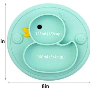 Silicone Detachable Toddler Meal Tray - Portable Non-Slip Suction Cup for Kids Babies and Kids