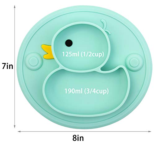 Silicone Detachable Toddler Meal Tray - Portable Non-Slip Suction Cup for Kids Babies and Kids