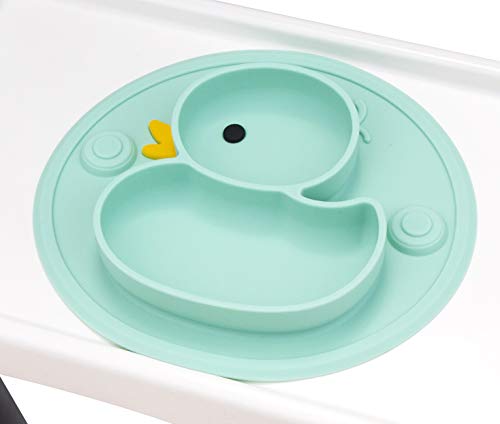 Silicone Detachable Toddler Meal Tray - Portable Non-Slip Suction Cup for Kids Babies and Kids