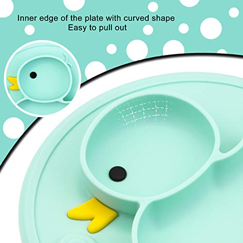 Silicone Detachable Toddler Meal Tray - Portable Non-Slip Suction Cup for Kids Babies and Kids