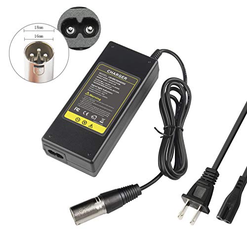 Fancy Buying 44V Charger for 36V 1.5A Battery Razor MX500 MX650, GT GT750, Izip I600 I750 I1000 Mongoose M750 Electric Scooter with 3-Pin Male XLR Connector