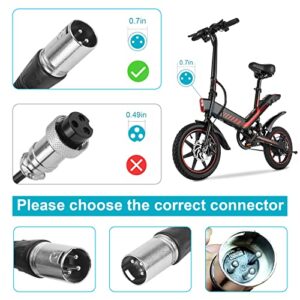 Fancy Buying 44V Charger for 36V 1.5A Battery Razor MX500 MX650, GT GT750, Izip I600 I750 I1000 Mongoose M750 Electric Scooter with 3-Pin Male XLR Connector