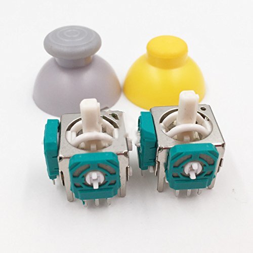 Replacement 3D Analog Joysticks with Thumbstick Thumb Stick Cap for Game Cube NGC Controller