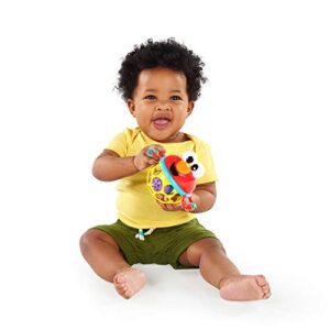 Bright Starts Sesame Street Jingle & Shake Elmo BPA-free Easy Grasp Baby Rattle, Ages 3-12 Months