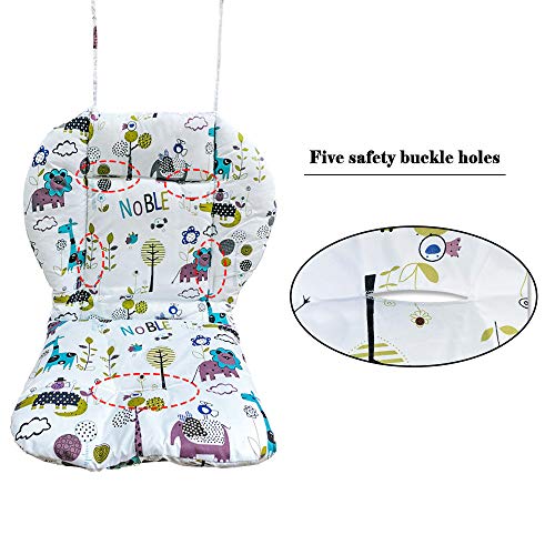 High Chair Pad,highchair seat, highchair Cushion, seat Pad，Soft and Comfortable, Light and Breathable, Cute Patterns, Make The Baby More Comfortable(Jungle Animal Pattern)