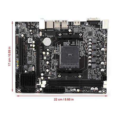 Desktop PC Motherboard,FM2/FM2+CPU Interface Design Dual Channel DDR3 Computer Mainboard Support for AMD A10/A8/A6/A4/Athlon Full Range of Graphics Chip for APU Core Graphics