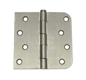 colester direct 4 inch door hinge with 5/8" and square corner radius (6, satin nickel)