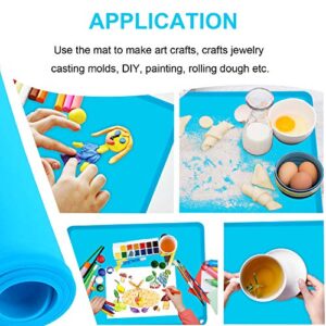 Silicone Non-Slip Kids Placemat, Reusable Placemat for Kids Baby Toddlers, BPA Free Children’s Dining Food Mat - Blue